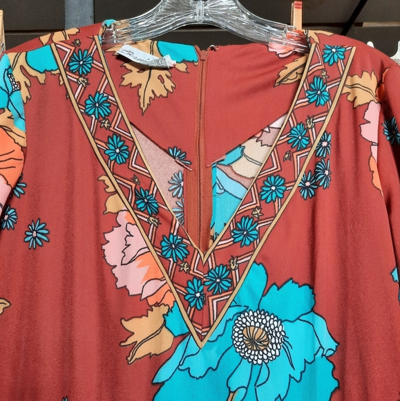 Bernie Bee | Dresses | Vintage 7s Bernie Bee Aztecboho Print Dress ...
